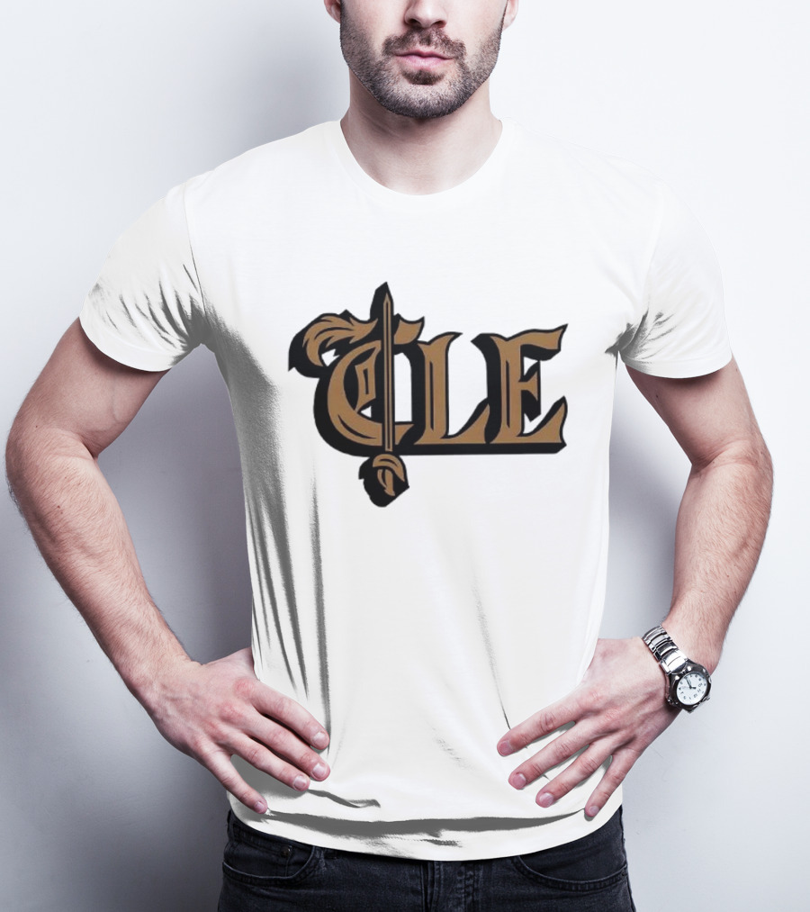 CLE Old English Sword Basketball T-Shirt