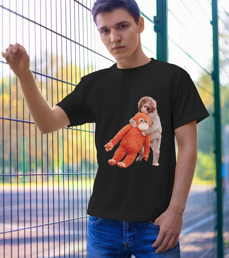Punch Monkey Panchi Kun Stuffed Toy Hugging Cute Baby Monkey T-Shirt