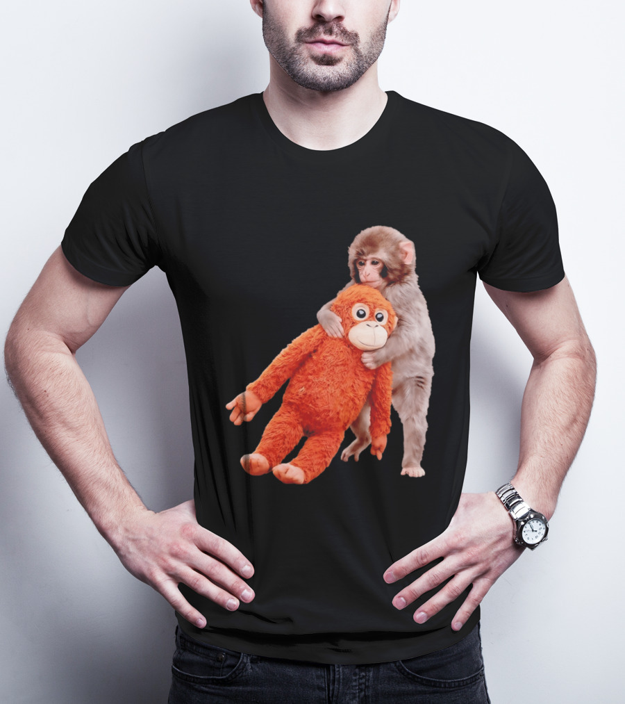 Punch Monkey Panchi Kun Stuffed Toy Hugging Cute Baby Monkey T-Shirt