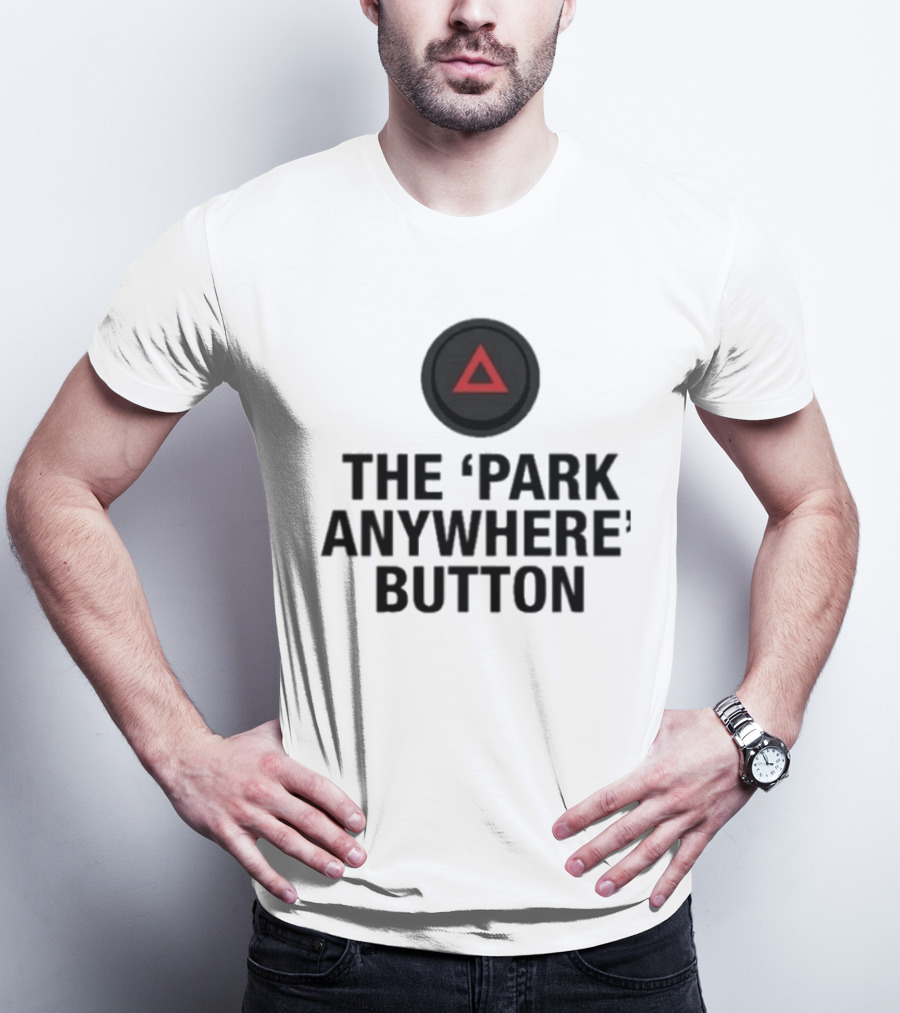 The Park Anywhere Button Red Triangle T-Shirt
