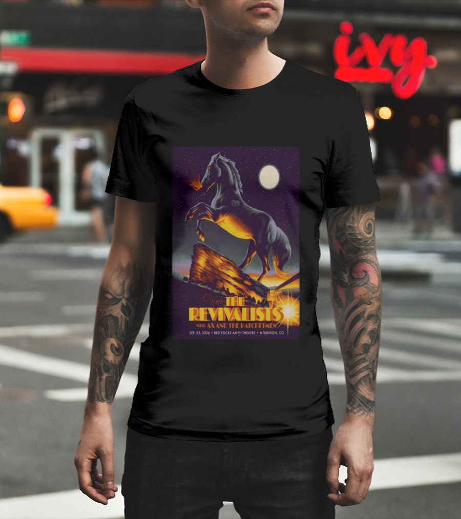 The Revivalists With Ax And The Hatchetmen Sept 25 2026 Red Rocks Amphitheatre Morrison CO T-Shirt