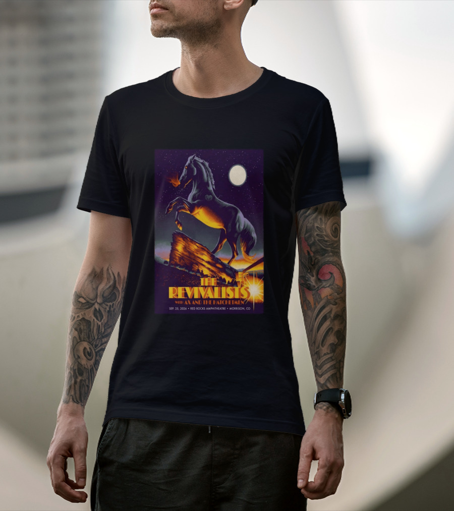 The Revivalists With Ax And The Hatchetmen Sept 25 2026 Red Rocks Amphitheatre Morrison CO T-Shirt