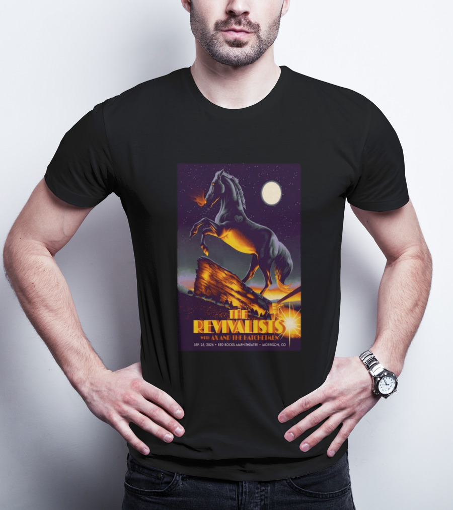 The Revivalists With Ax And The Hatchetmen Sept 25 2026 Red Rocks Amphitheatre Morrison CO T-Shirt