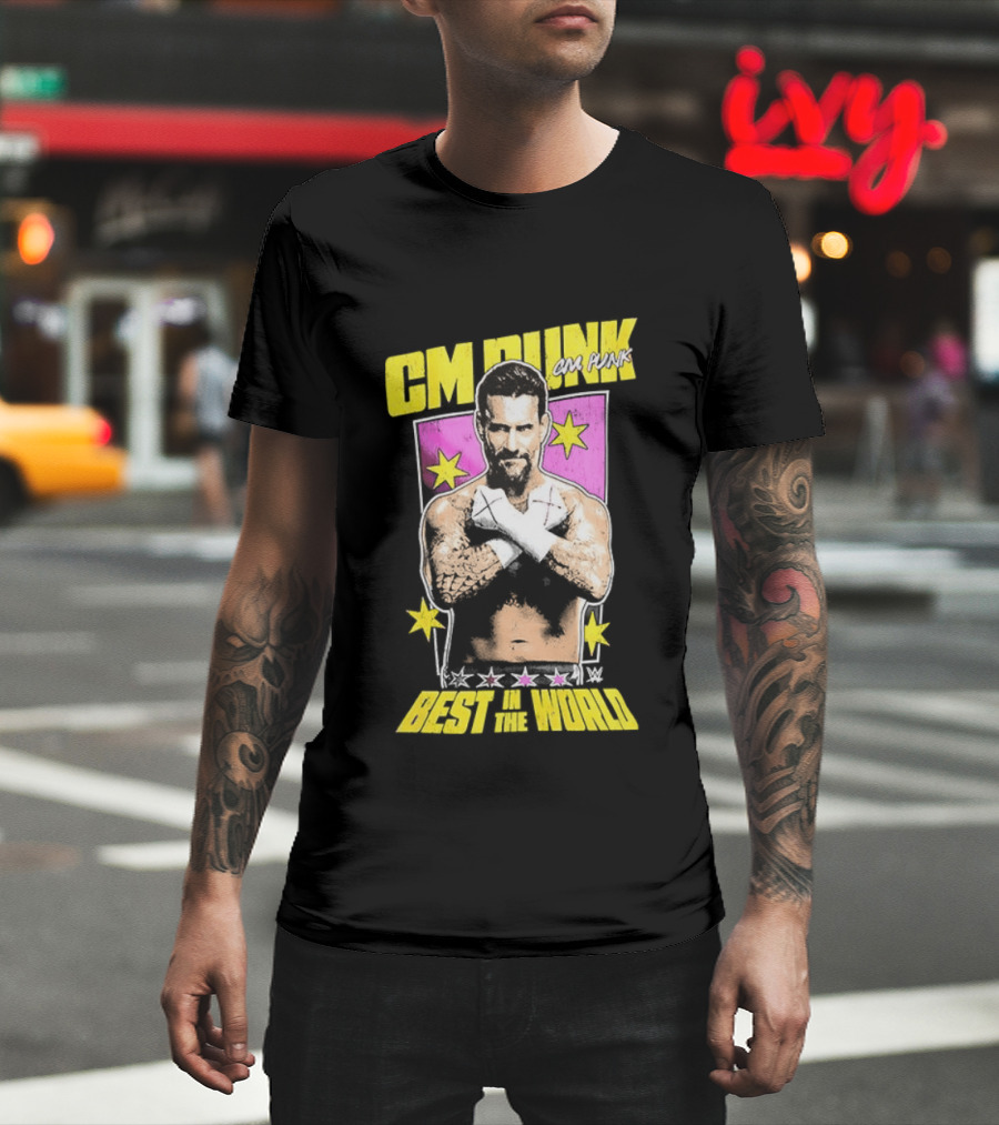 CM Punk Best In The World 2026 Stars And Pose T-Shirt