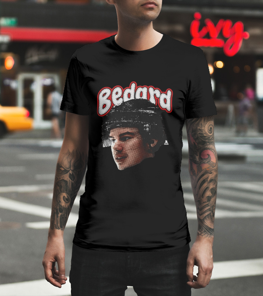 Connor Bedard Chicago Blackhawks Hockey Big Face T-Shirt