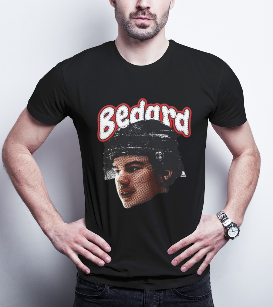 Connor Bedard Chicago Blackhawks Hockey Big Face T-Shirt