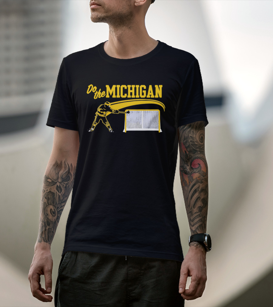 Do The Michigan Hockey Move Text Image T-Shirt