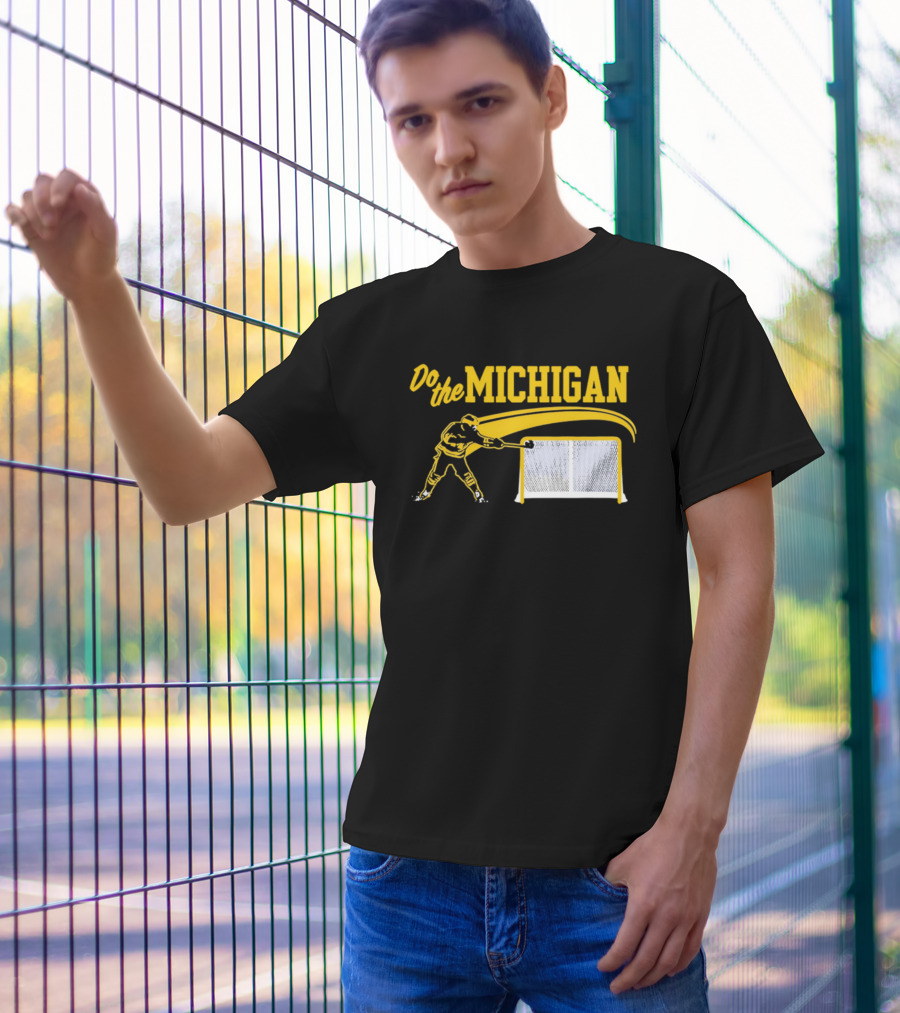 Do The Michigan Hockey Move Text Image T-Shirt