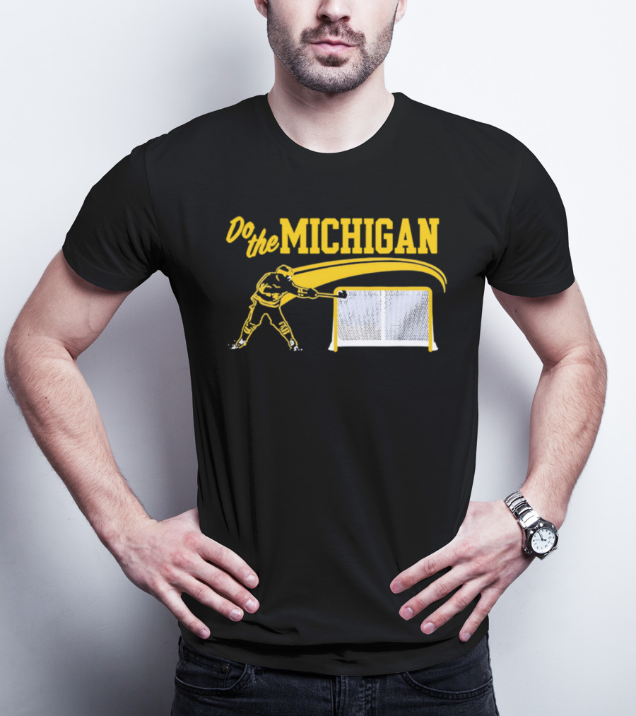 Do The Michigan Hockey Move Text Image T-Shirt