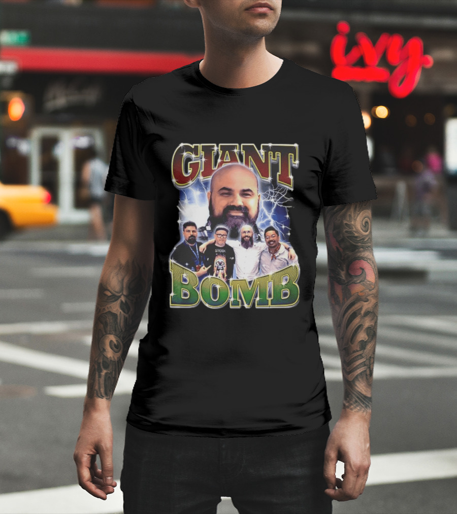 Giant Bomb 90s Electric Lightning Group T-Shirt