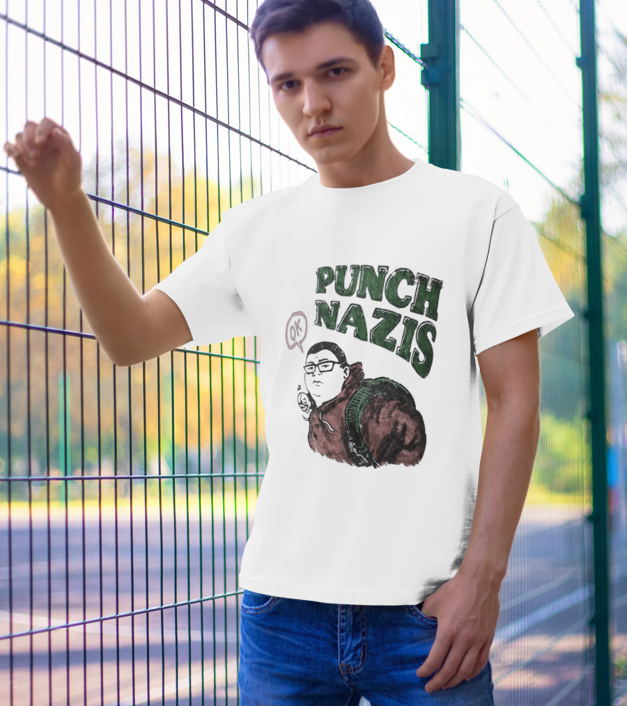 Punch Nazis OK Student Lake Zurich High School T-Shirt