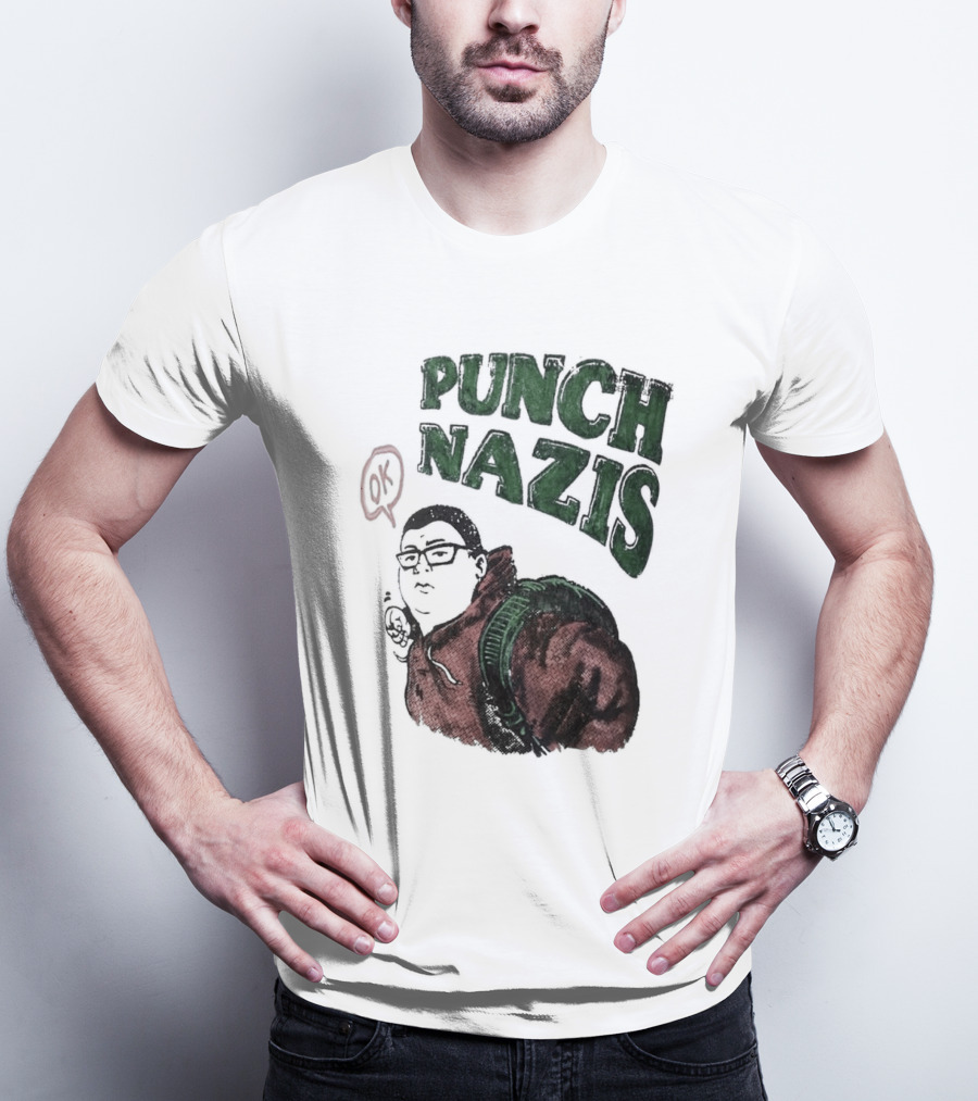 Punch Nazis OK Student Lake Zurich High School T-Shirt