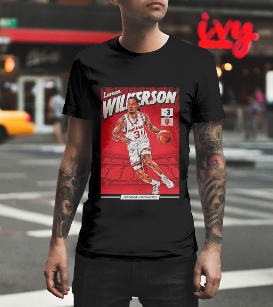 Lamar Wilkerson Indiana Hoosiers Basketball No 3 Comic T-Shirt