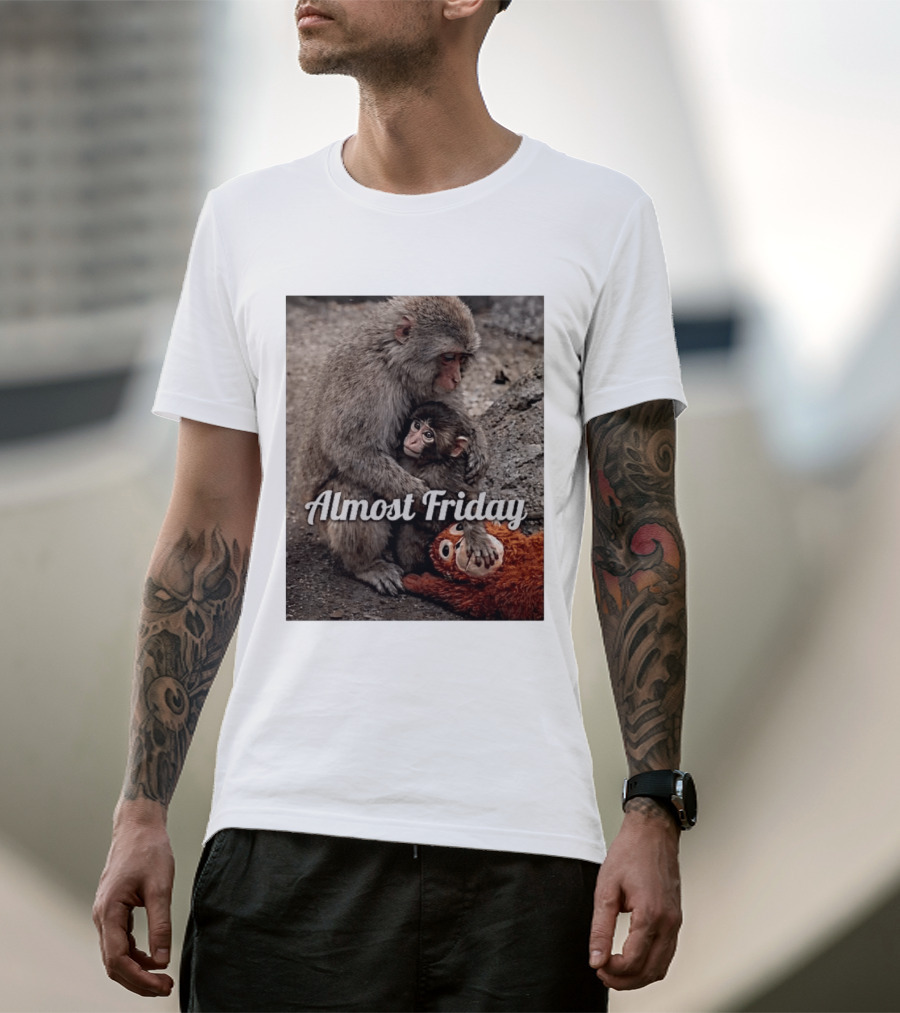Almost Friday Punch The Monkey Hug Bodyguard T-Shirt