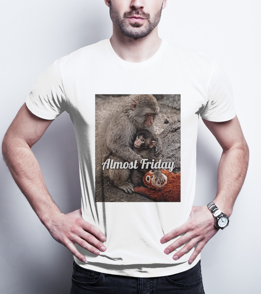Almost Friday Punch The Monkey Hug Bodyguard T-Shirt