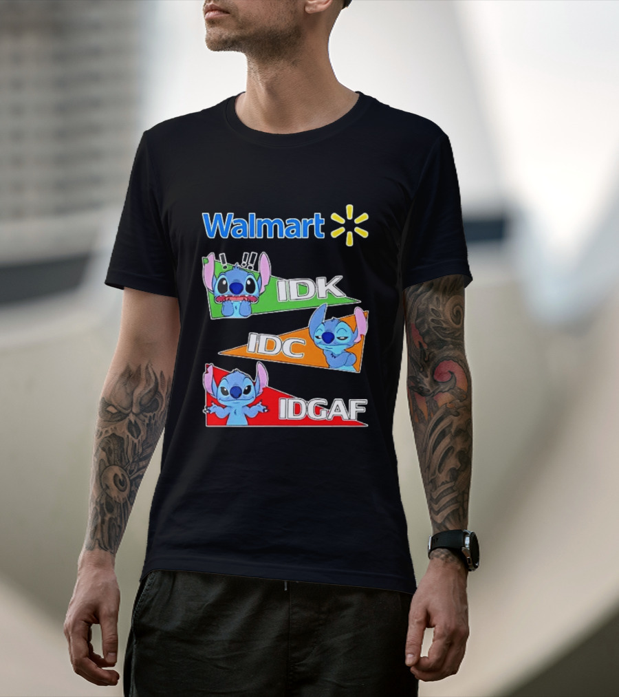 Walmart Stitch IDK IDC IDGAF T-Shirt