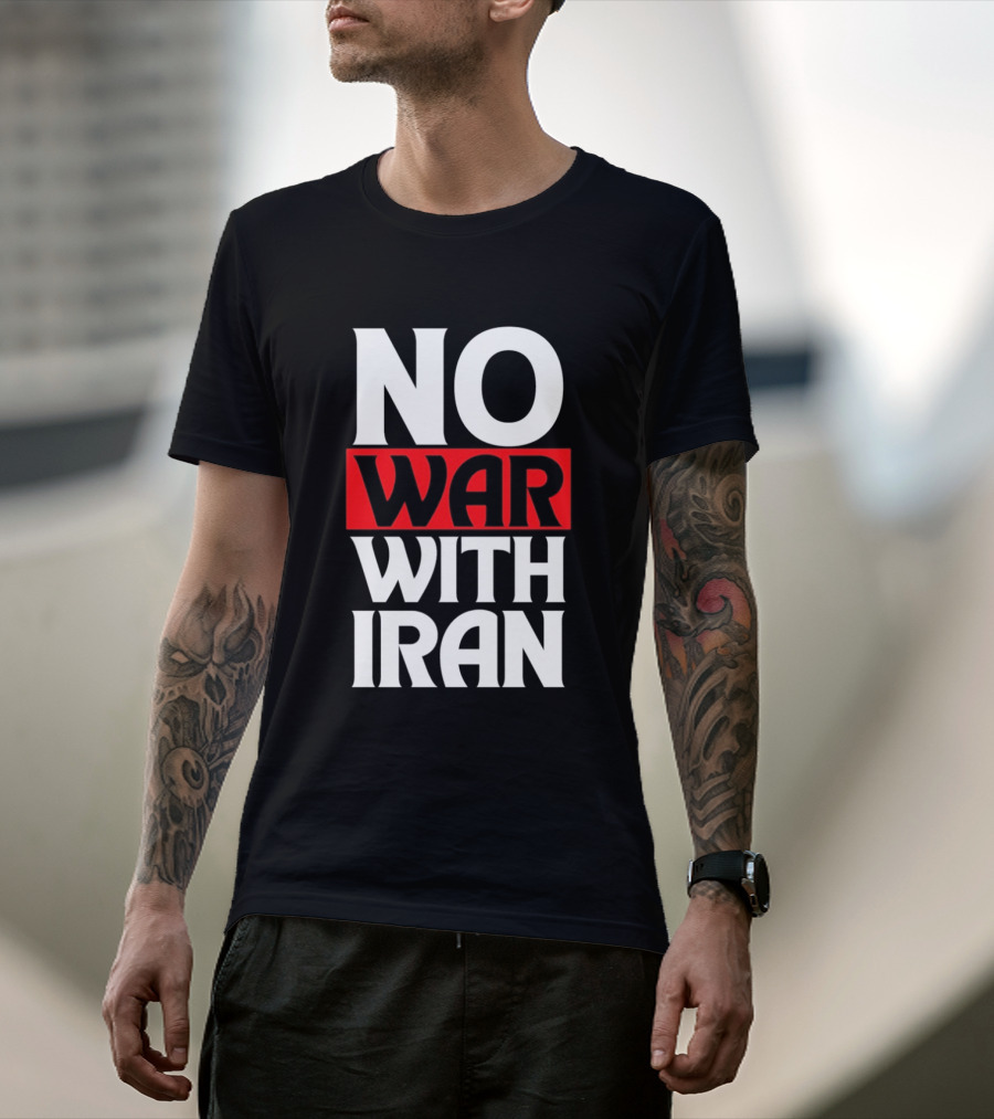 No War With Iran Peaceful Protest Message T-Shirt