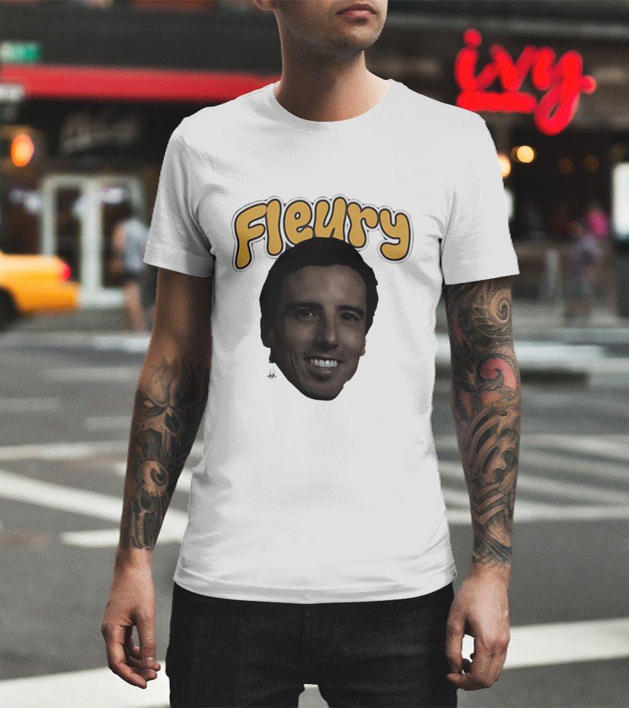 Marc André Fleury Pittsburgh Penguins Big Head Fleury '26 T-Shirt
