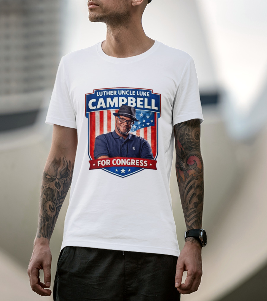 Luther Uncle Luke Campbell For Congress American Flag Leadership T-Shirt
