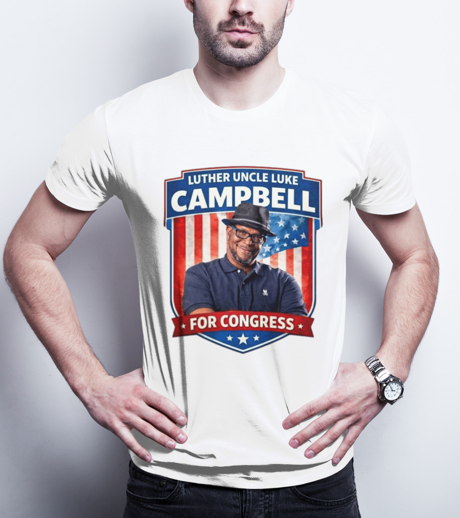 Luther Uncle Luke Campbell For Congress American Flag Leadership T-Shirt
