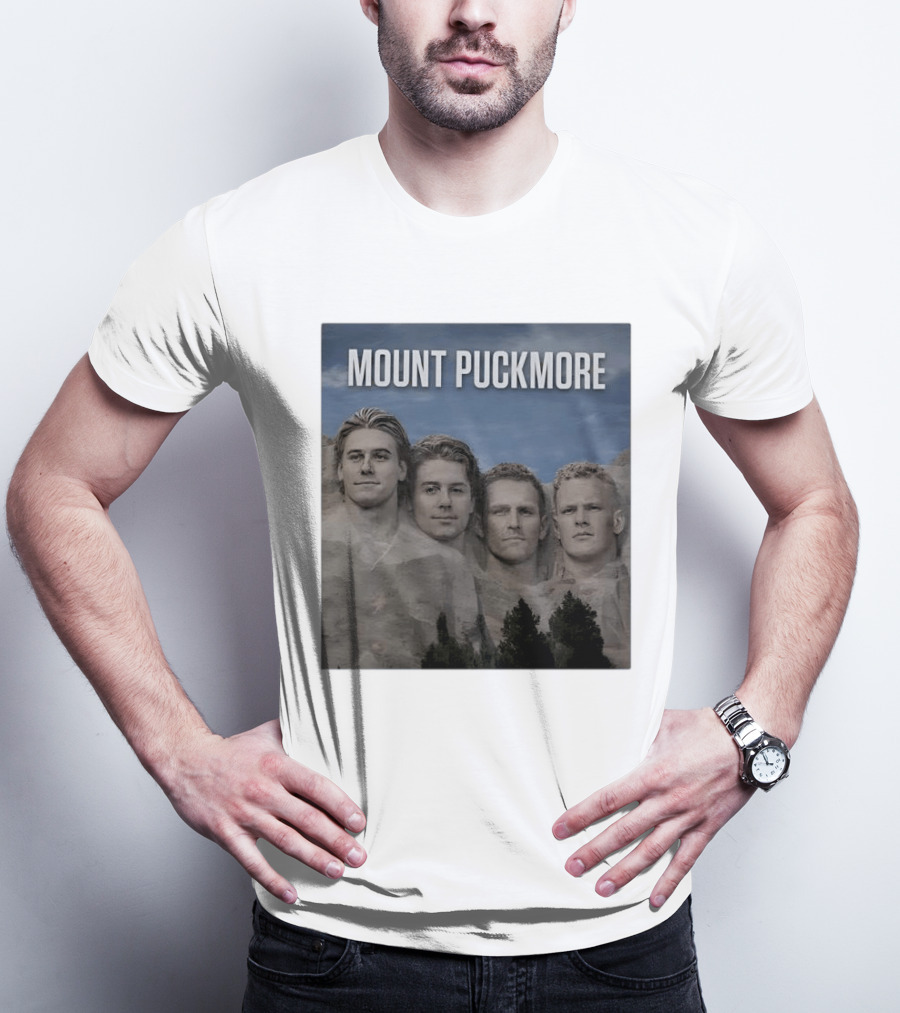 Mount Puckmore Hockey Stars Carved Into Stone Mountain T-Shirt