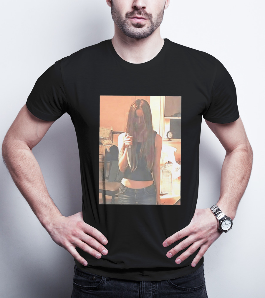 Long Hair Girl With Survival Knife In Room T-Shirt