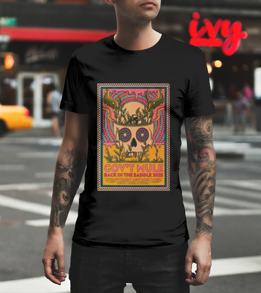 Gov't Mule Back In The Saddle 2025 Skull T-Shirt