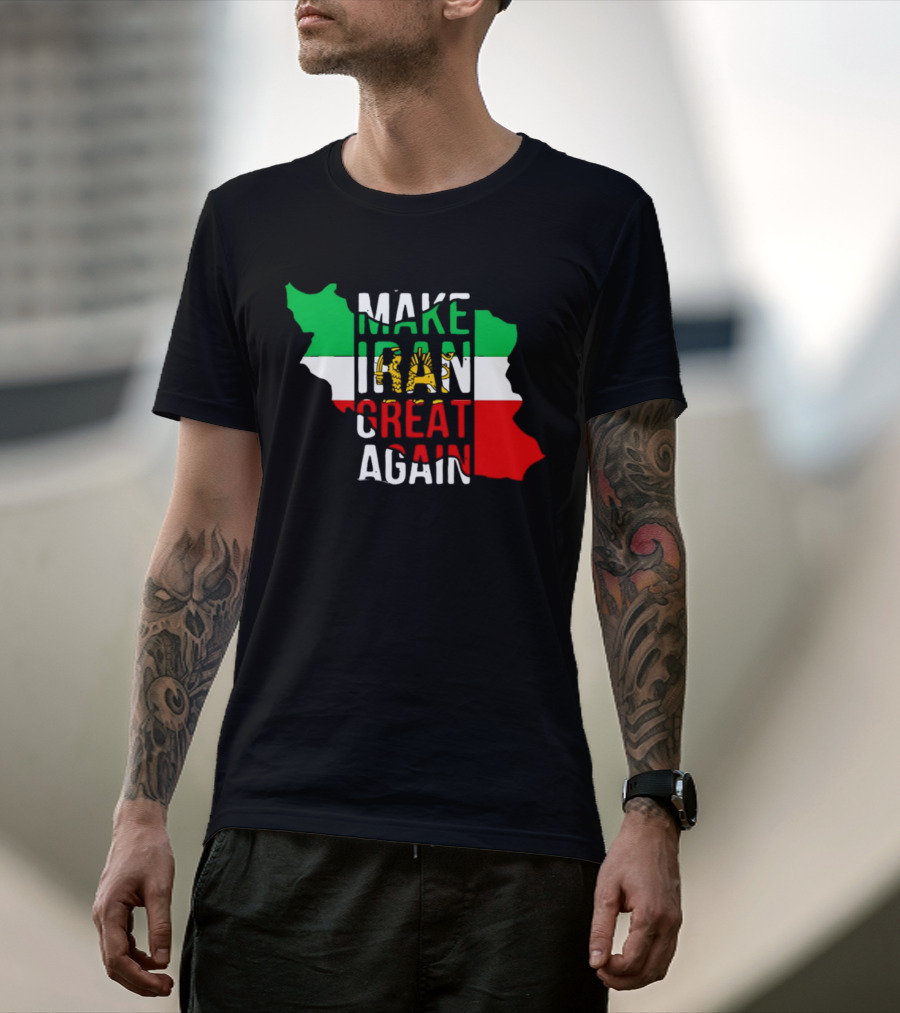 Make Iran Great Again Flag Map T-Shirt