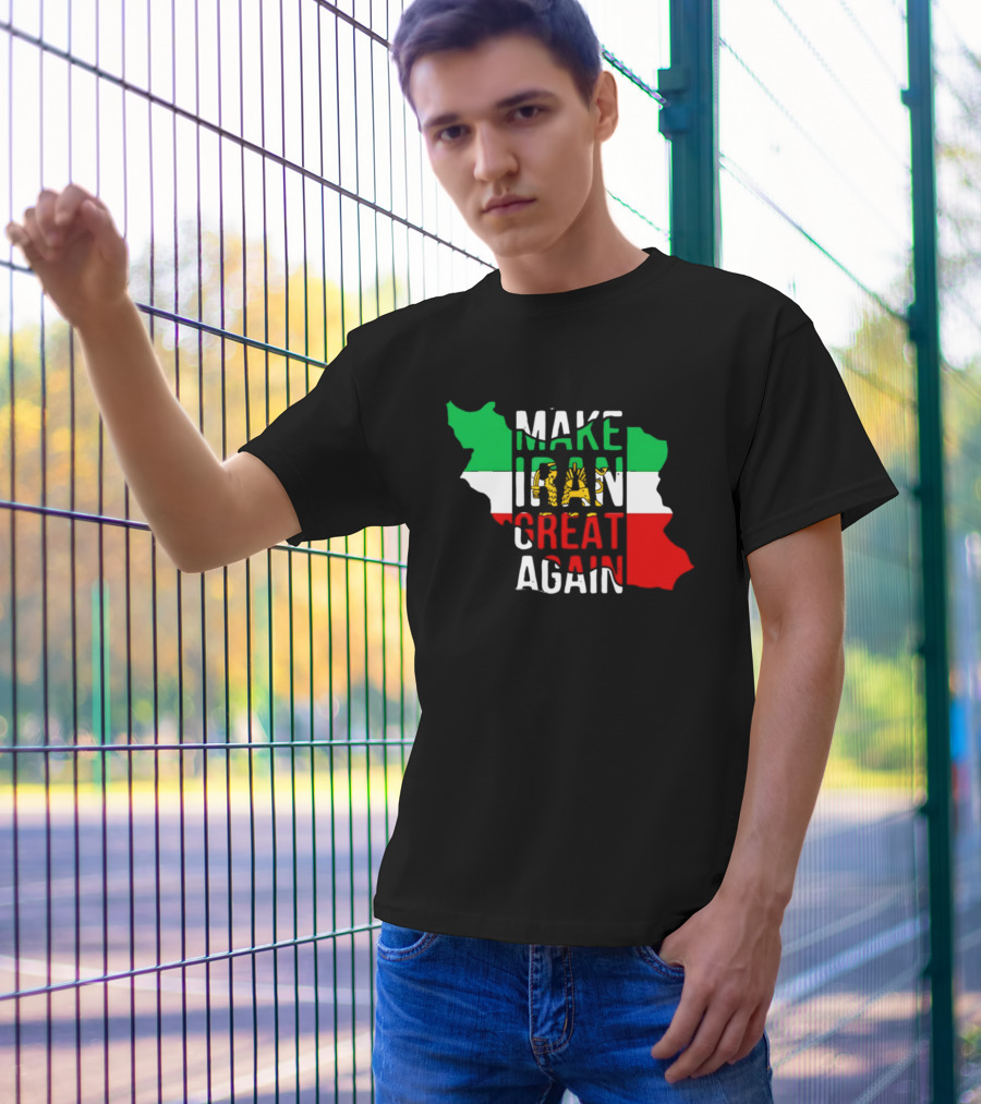 Make Iran Great Again Flag Map T-Shirt