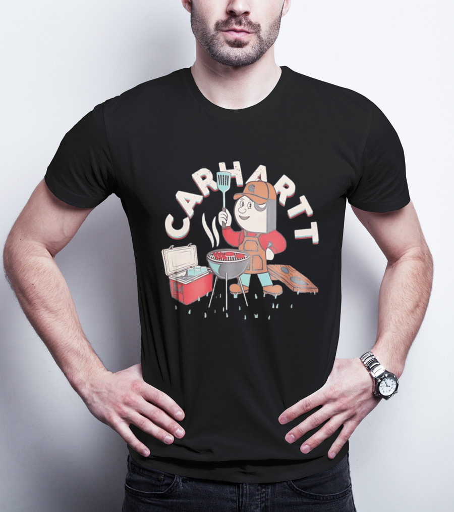 Carhartt BBQ Character With Grill And Cooler T-Shirt