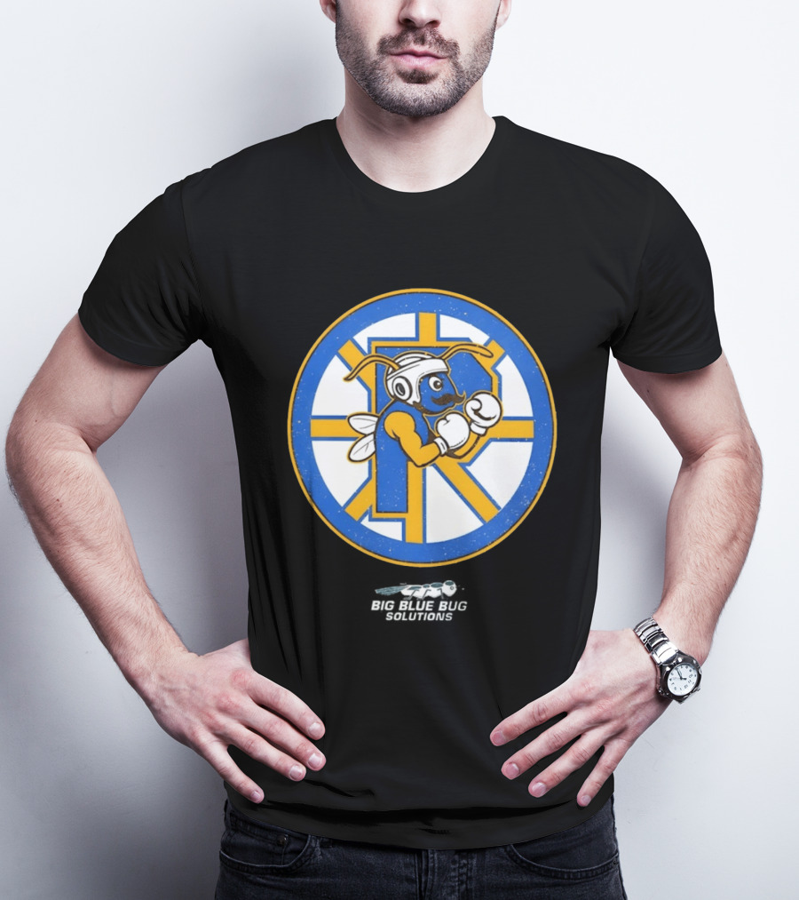 Providence Bruins Hockey Big Blue Bug Solutions Boxing Ant T-Shirt