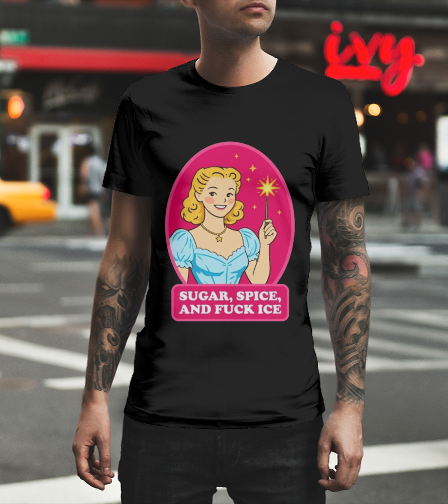 Sugar Spice And Fuck Ice Retro Cartoon Magic Wand T-Shirt