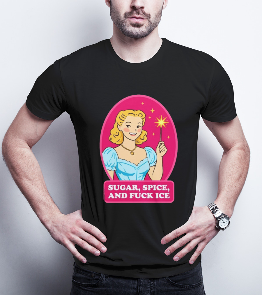 Sugar Spice And Fuck Ice Retro Cartoon Magic Wand T-Shirt