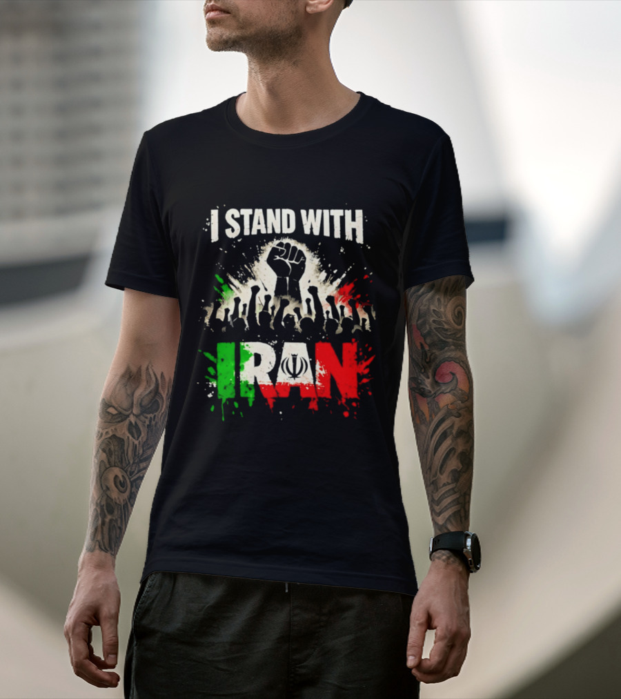 I Stand With Iran Fist Symbol Unity 2026 T-Shirt