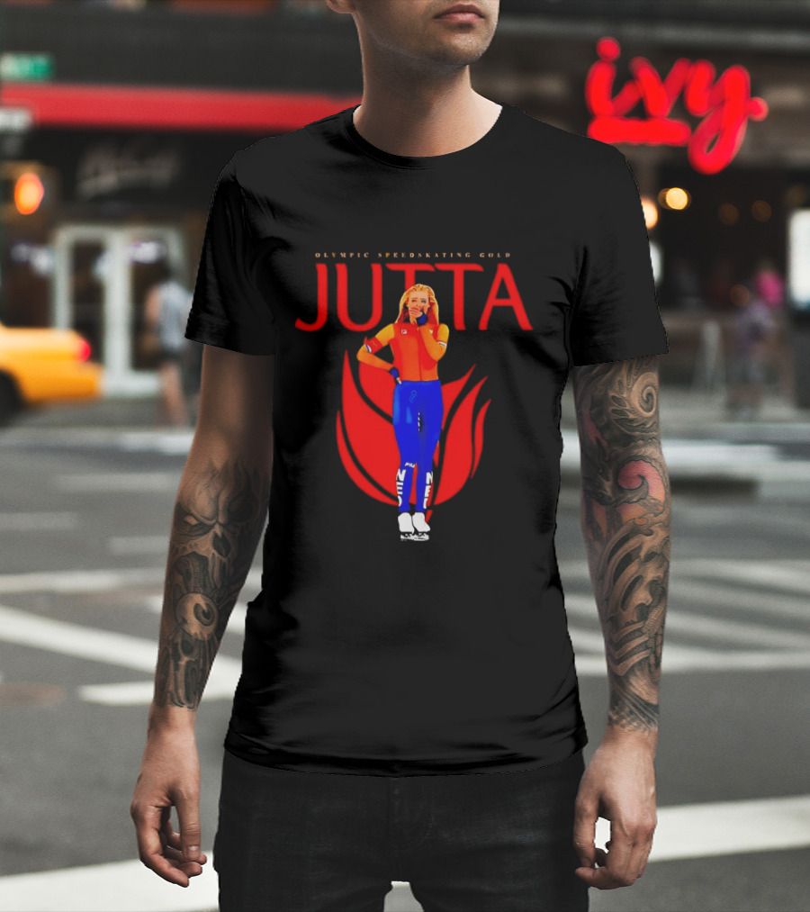 Jutta Leerdam Olympic Speedskating Gold Victory Moment T-Shirt