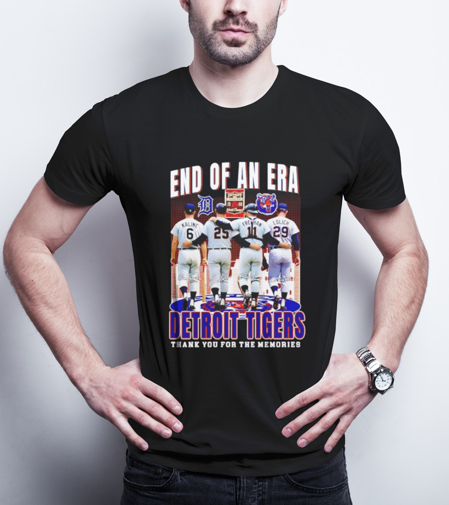 End Of An Era Kaline Cash Freehan Lolich Detroit Tigers Thank You For The Memories T-Shirt
