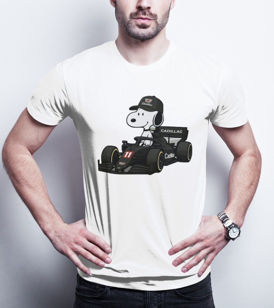 Cadillac Snoopy Formula 1 Racing Car With Number 11 T-Shirt