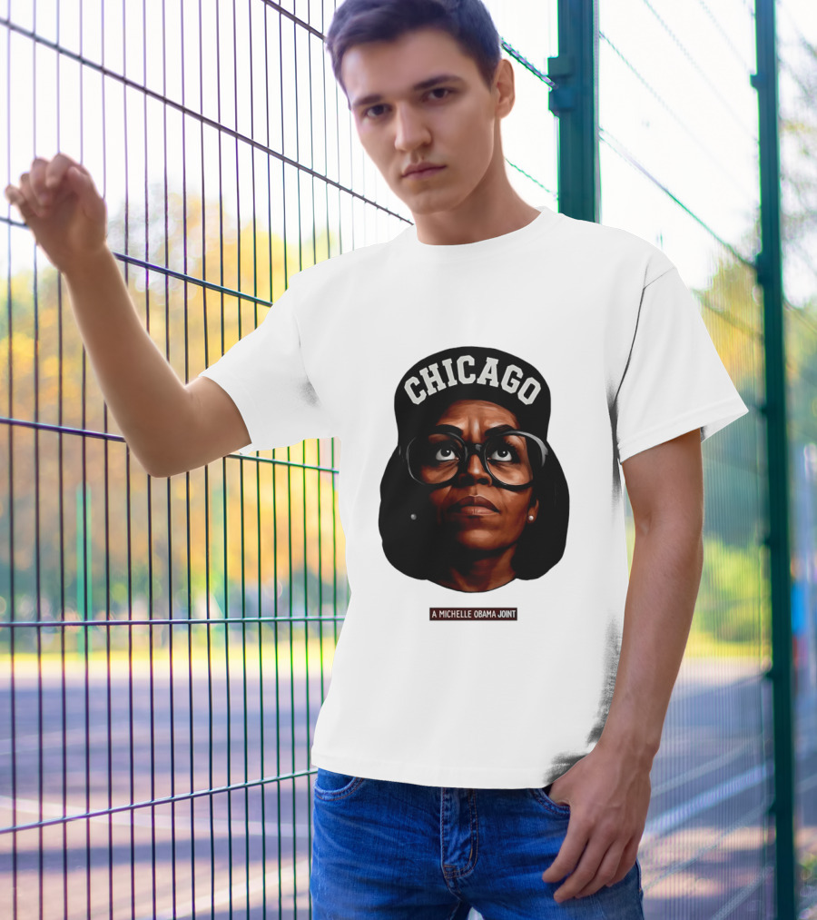 Chicago Michelle Obama Joint Big Face T-Shirt
