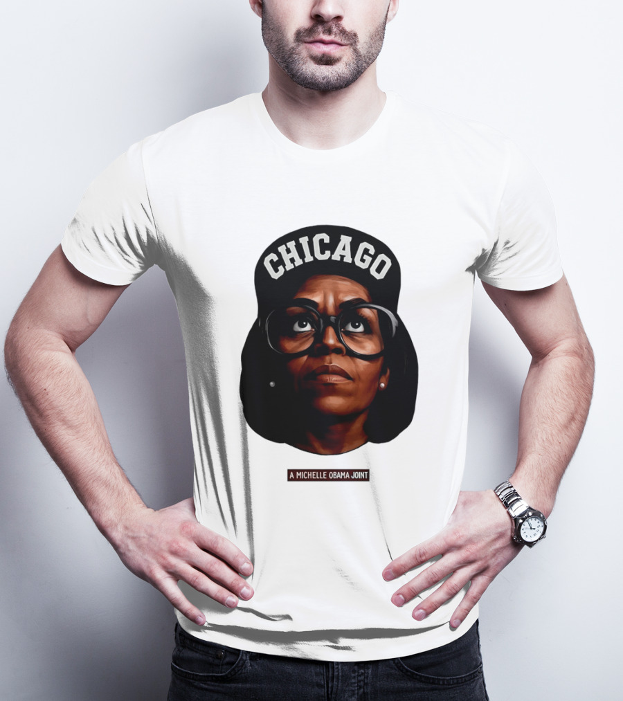 Chicago Michelle Obama Joint Big Face T-Shirt