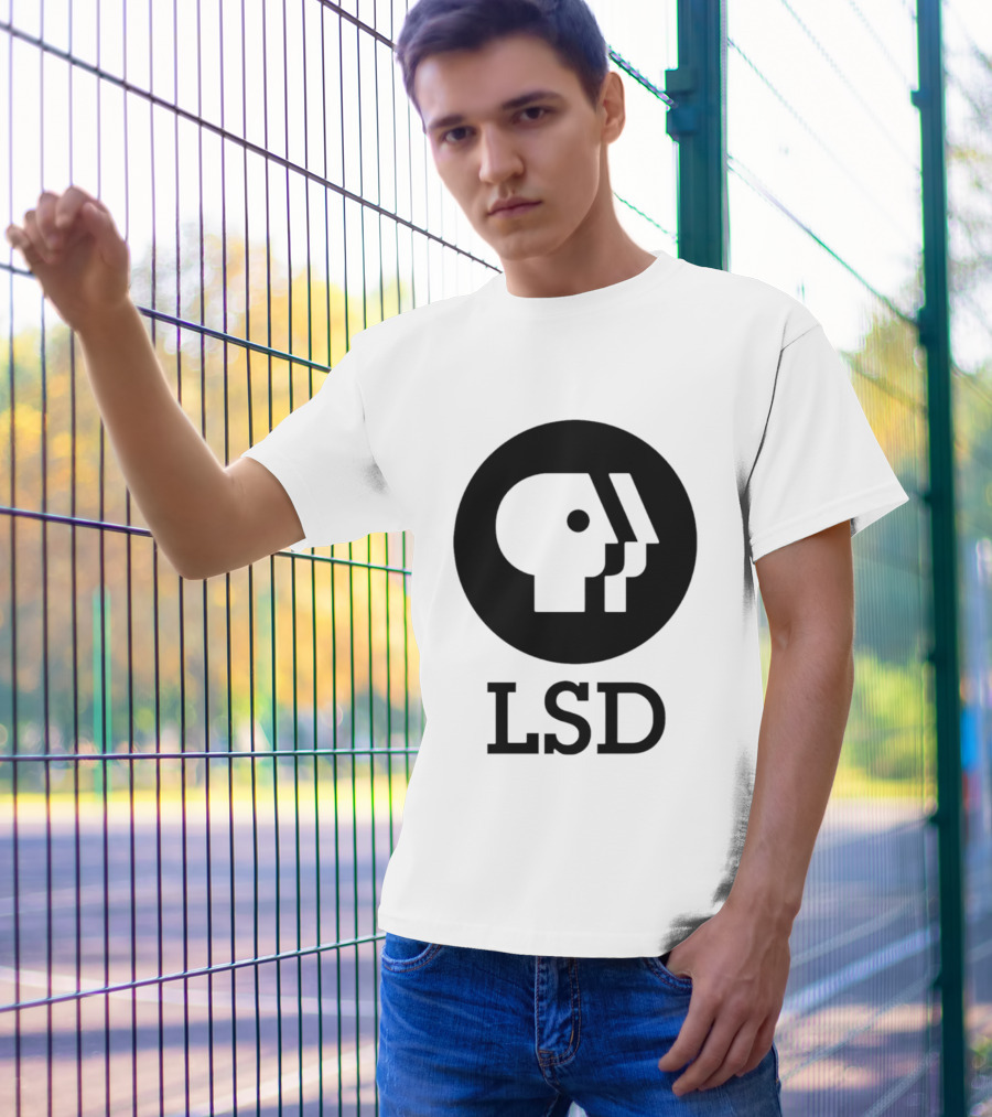 Dave Landau Wears LSD PBS T-Shirt