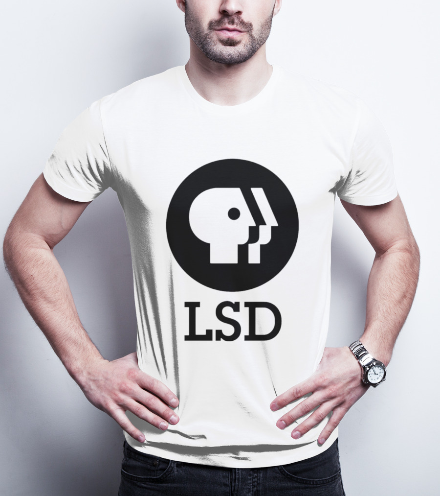 Dave Landau Wears LSD PBS T-Shirt