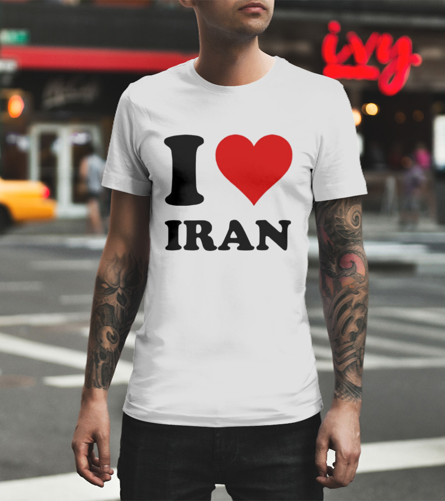 I Love Iran Heart Symbol Patriotic Expression T-Shirt