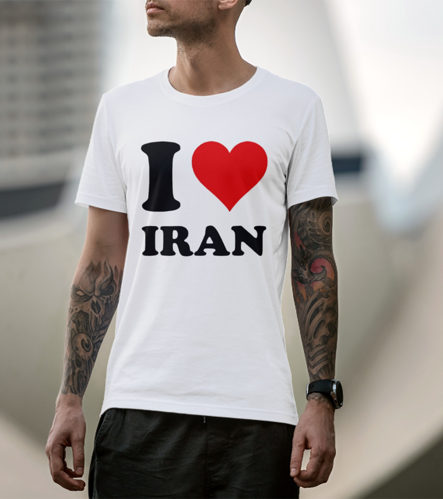 I Love Iran Heart Symbol Patriotic Expression T-Shirt