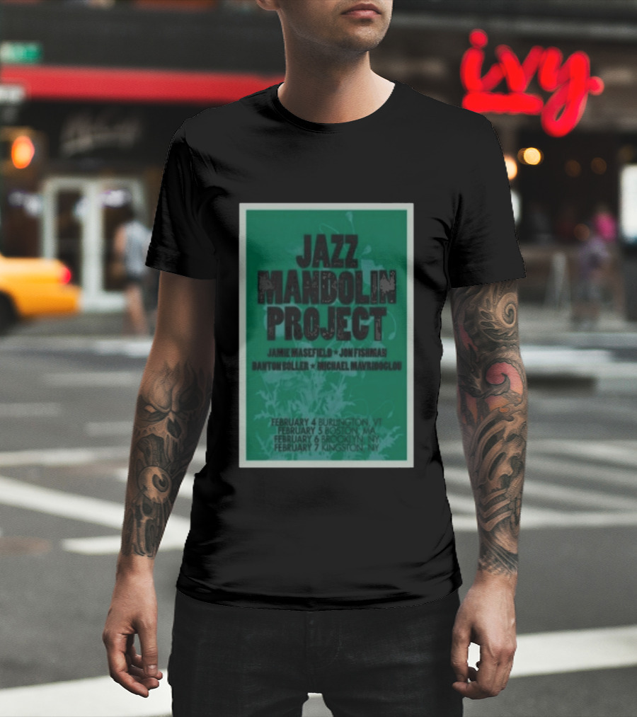 Jazz Mandolin Project Tour February Burlington Boston Brooklyn Kingston 2026 T-Shirt