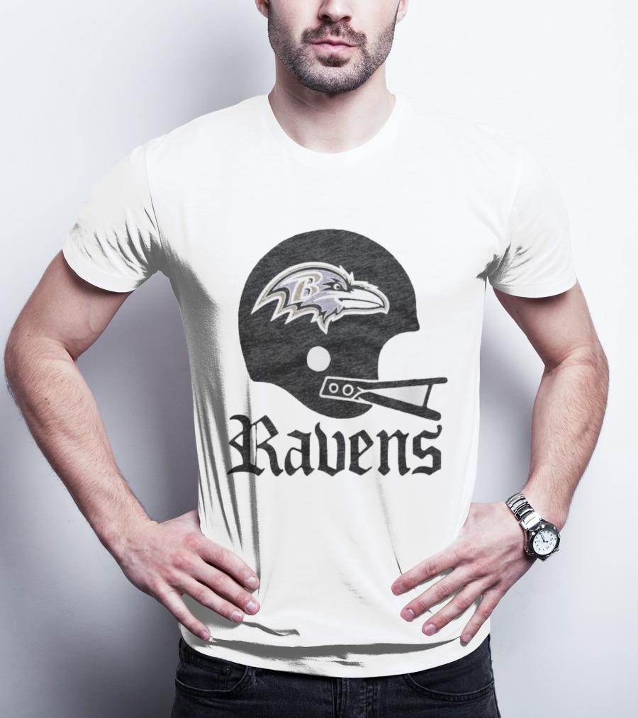 Baltimore Ravens Helmet Ravens Football Gear T-Shirt