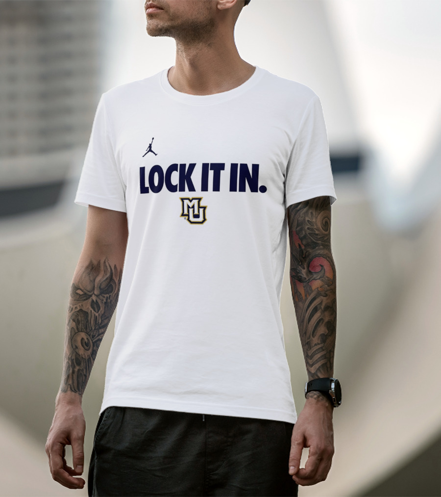 Jordan Marquette Golden Eagles Lock It In MU 2026 WCC T-Shirt