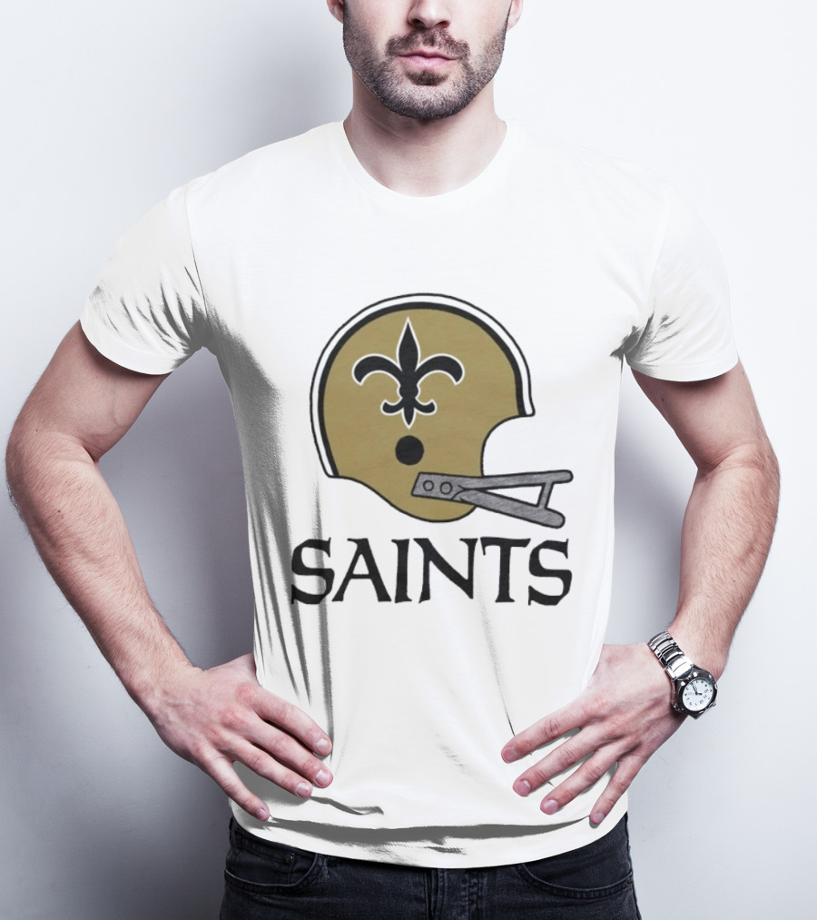 New Orleans Saints Vintage Helmet Fleur De Lis T-Shirt