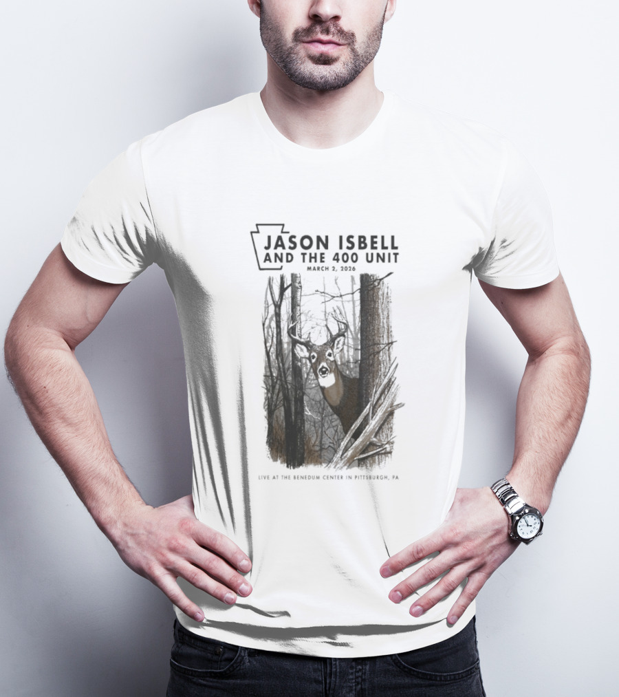 Jason Isbell And The 400 Unit Deer Forest Concert Pittsburgh 2026 T-Shirt
