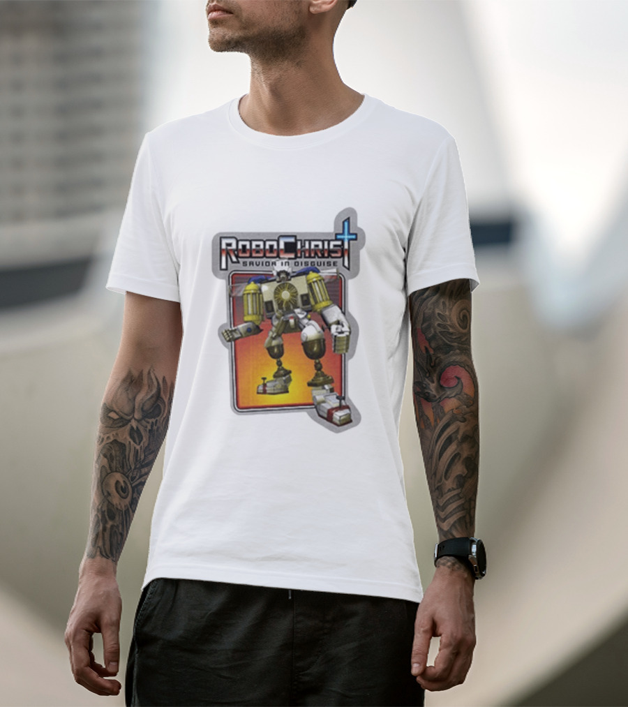 RoboChrist Savior In Disguise Transformer Robot Mashup T-Shirt