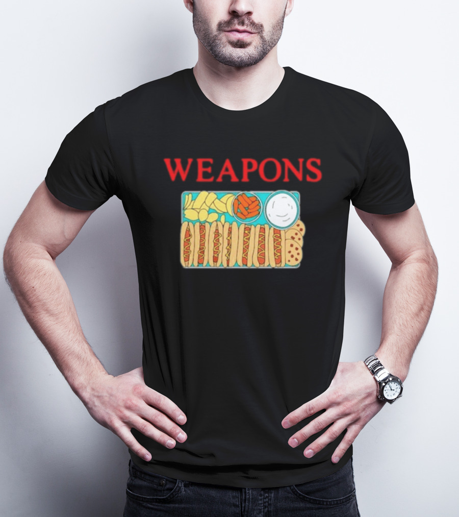 WEAPONS Hot Dog Platter With Chips And Dip T-Shirt